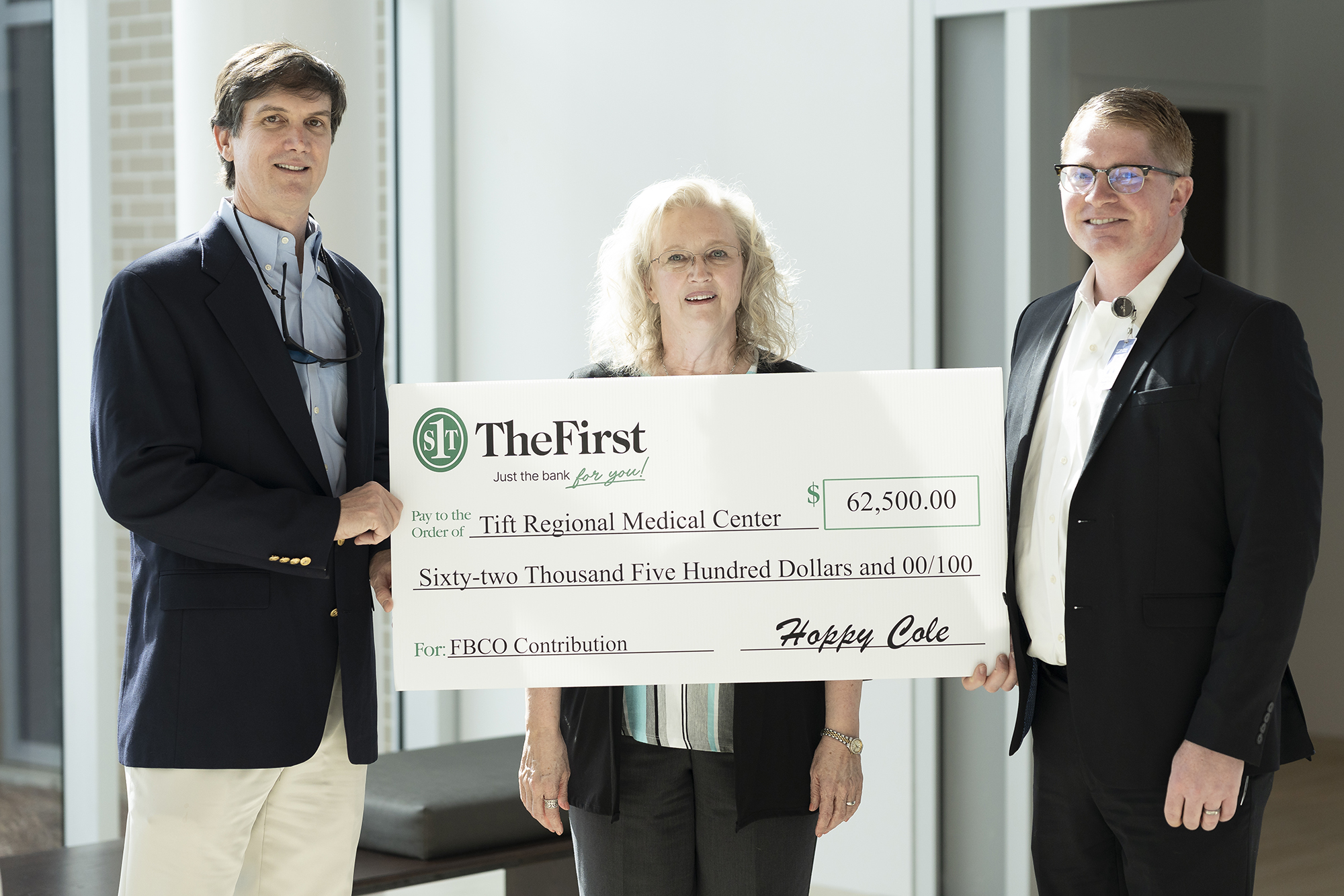 The First donates over $62,000 to Tift Regional Medical Center through ...